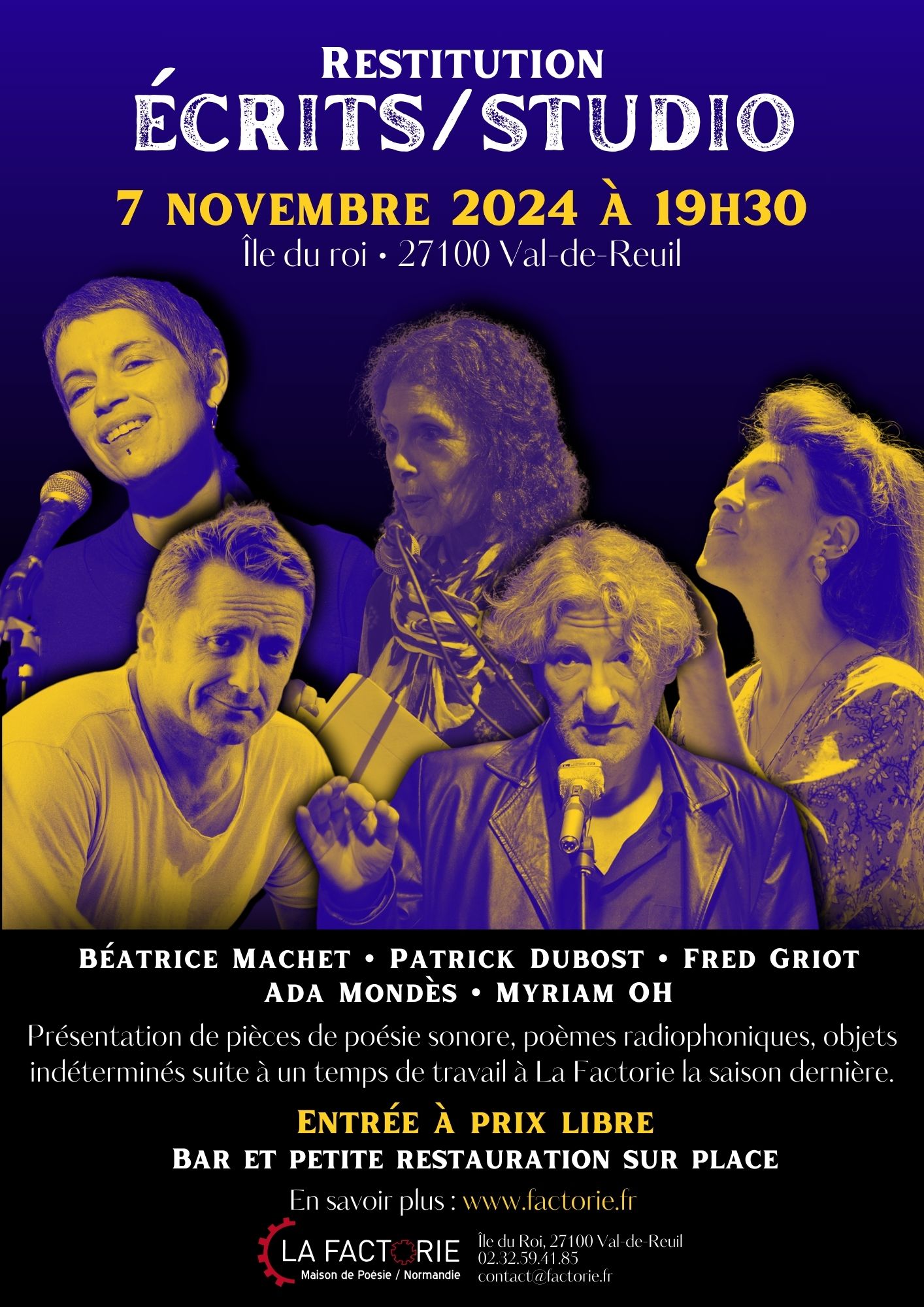 Ecrits/Studio • 7 nov 2024 - LA FACTORIE